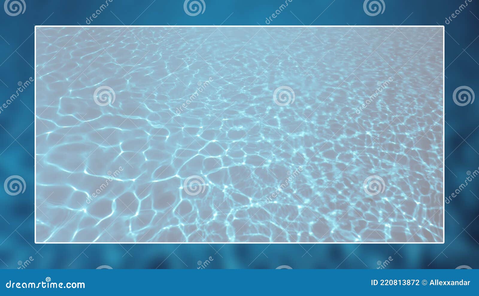 Underwater Background White Border Frame, Water Surface Blank Text Box ...