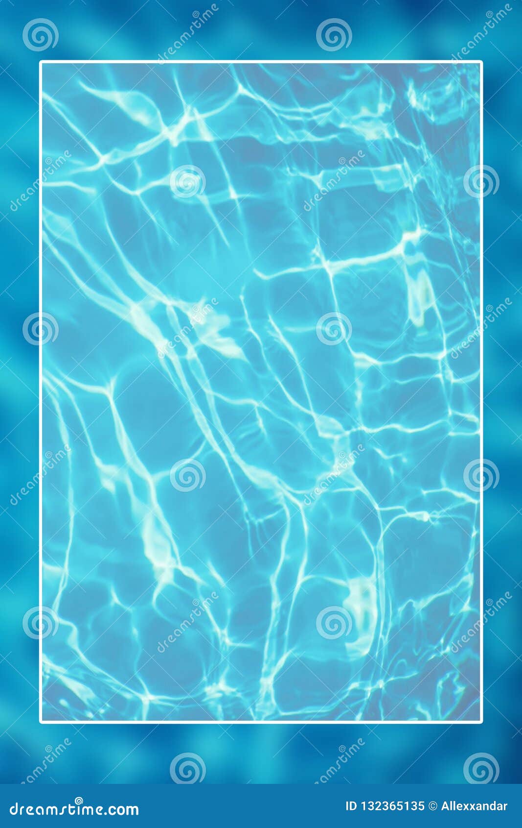 Underwater Background White Border Frame, Water Blank Text Box Stock ...