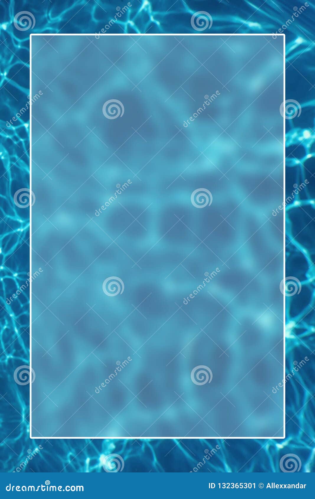 Underwater Background White Border Frame, Water Blank Text Box Stock ...