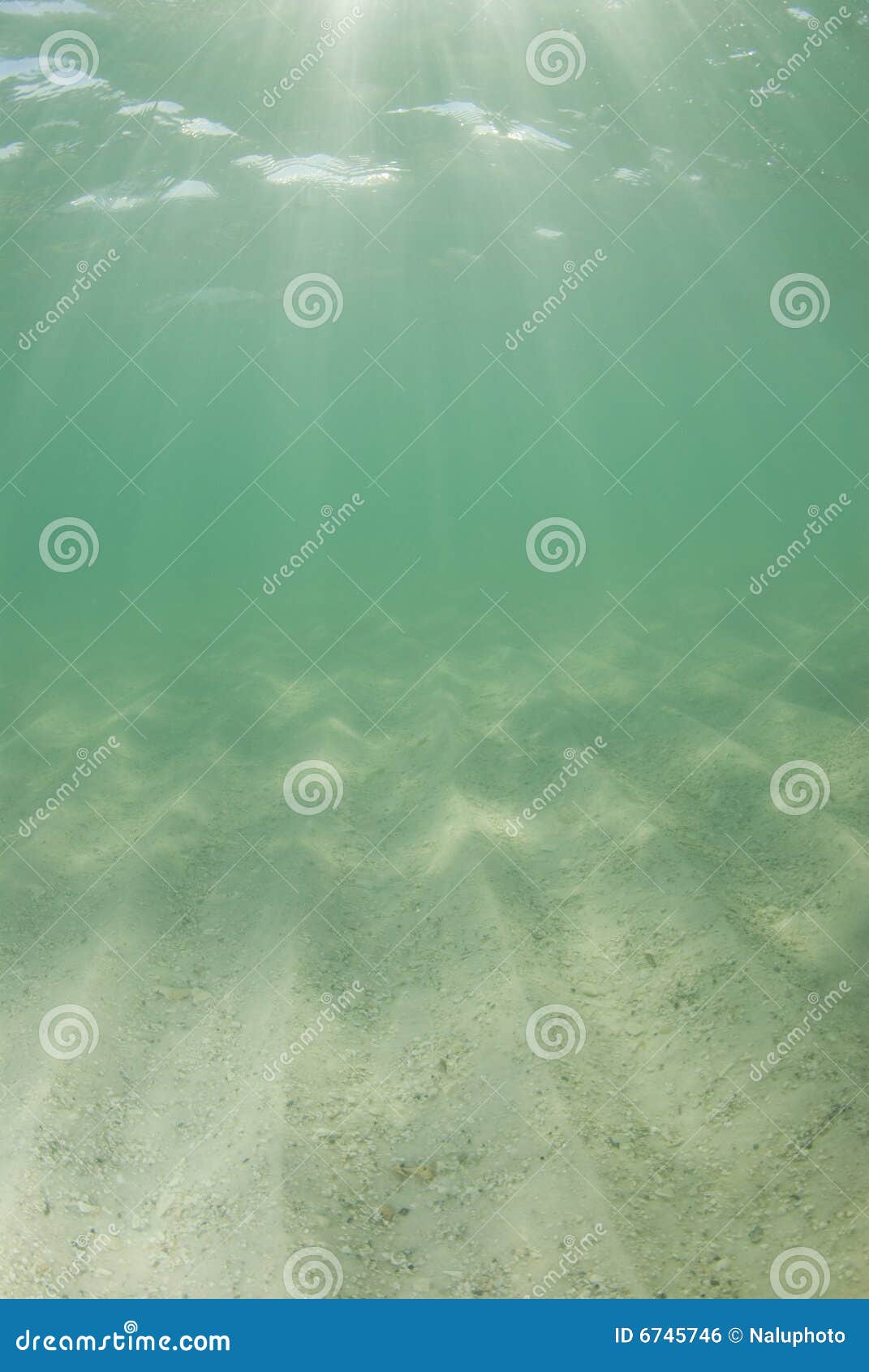 Underwater Beach Sunrays Half Rays Picture. Image: 6745746