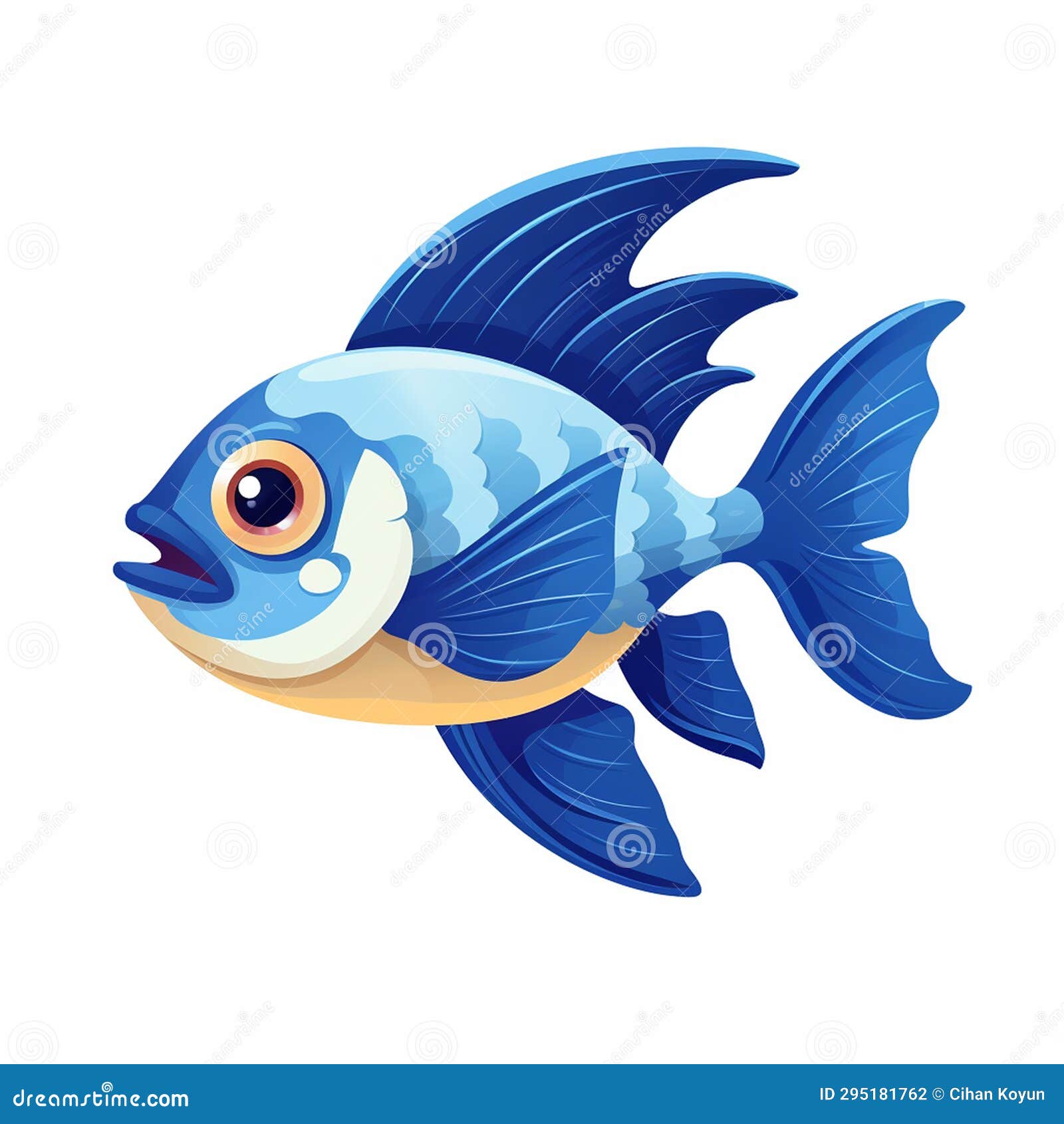 Underwater Beauty Exotic Fish Display Stock Illustration - Illustration ...