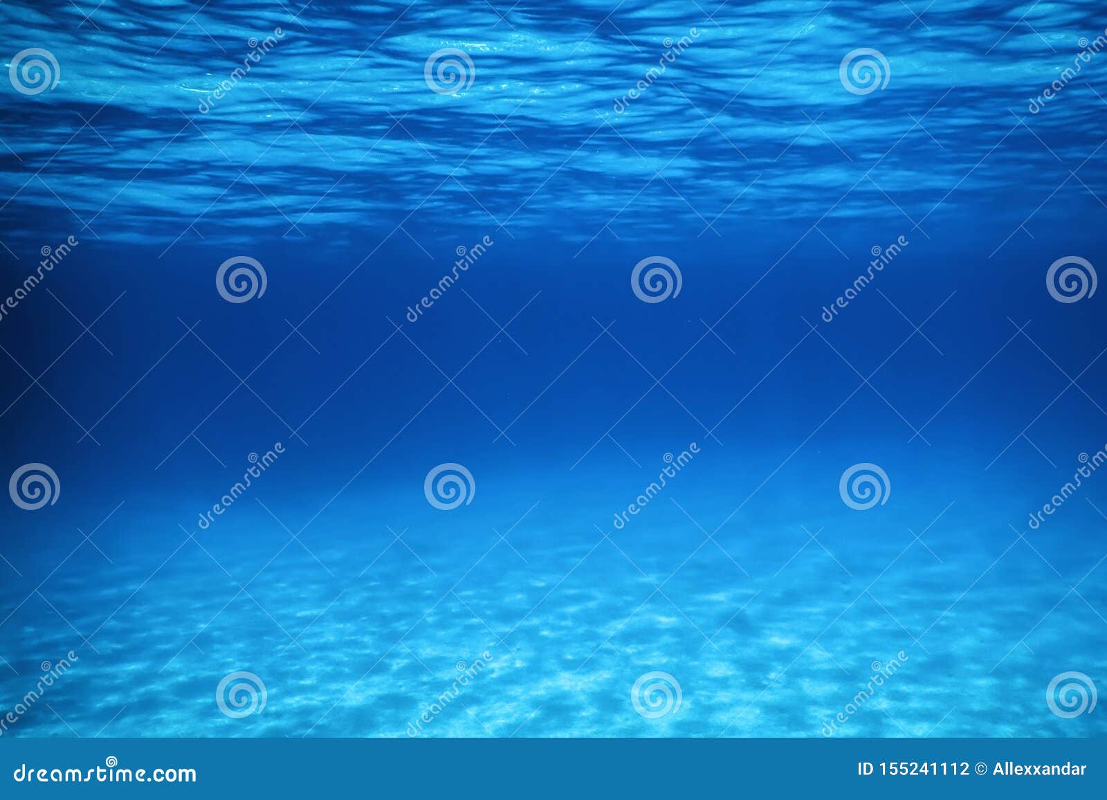 Underwater Blue Ocean, Sandy Sea Bottom Underwater Background Royalty ...