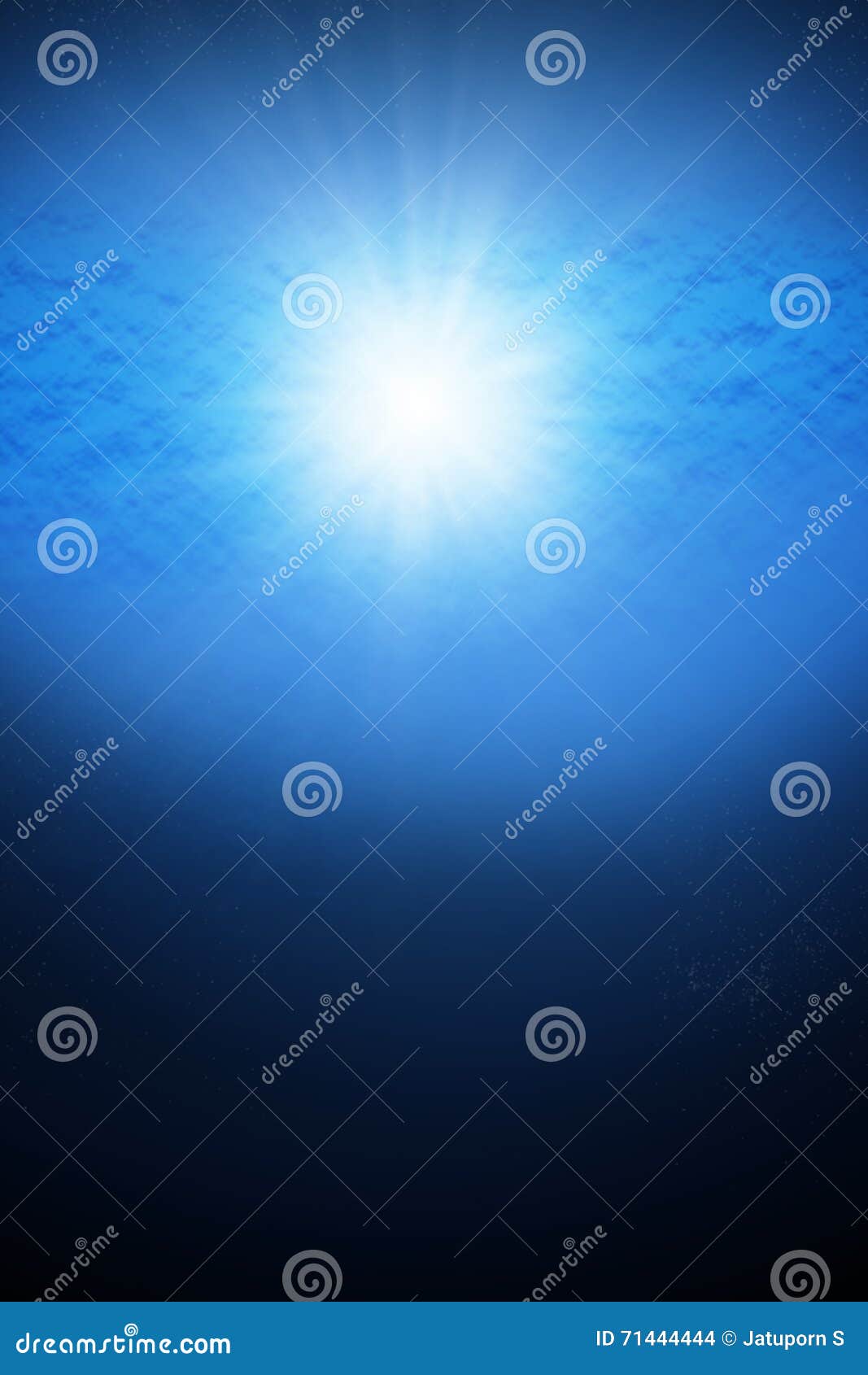 Underwater Blue with Sunbeam Stock Photo - Image of ocean, aquatic ...