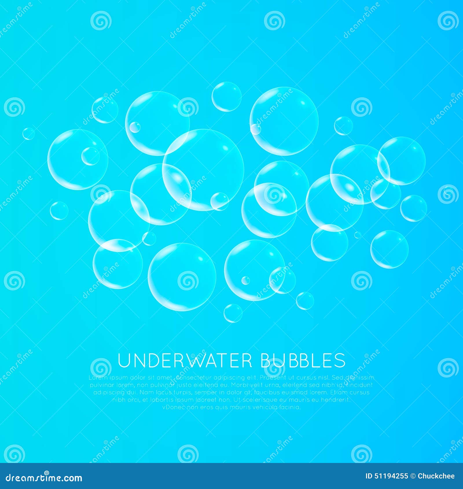 Underwater Bubbles stock vector. Illustration of abstract - 51194255