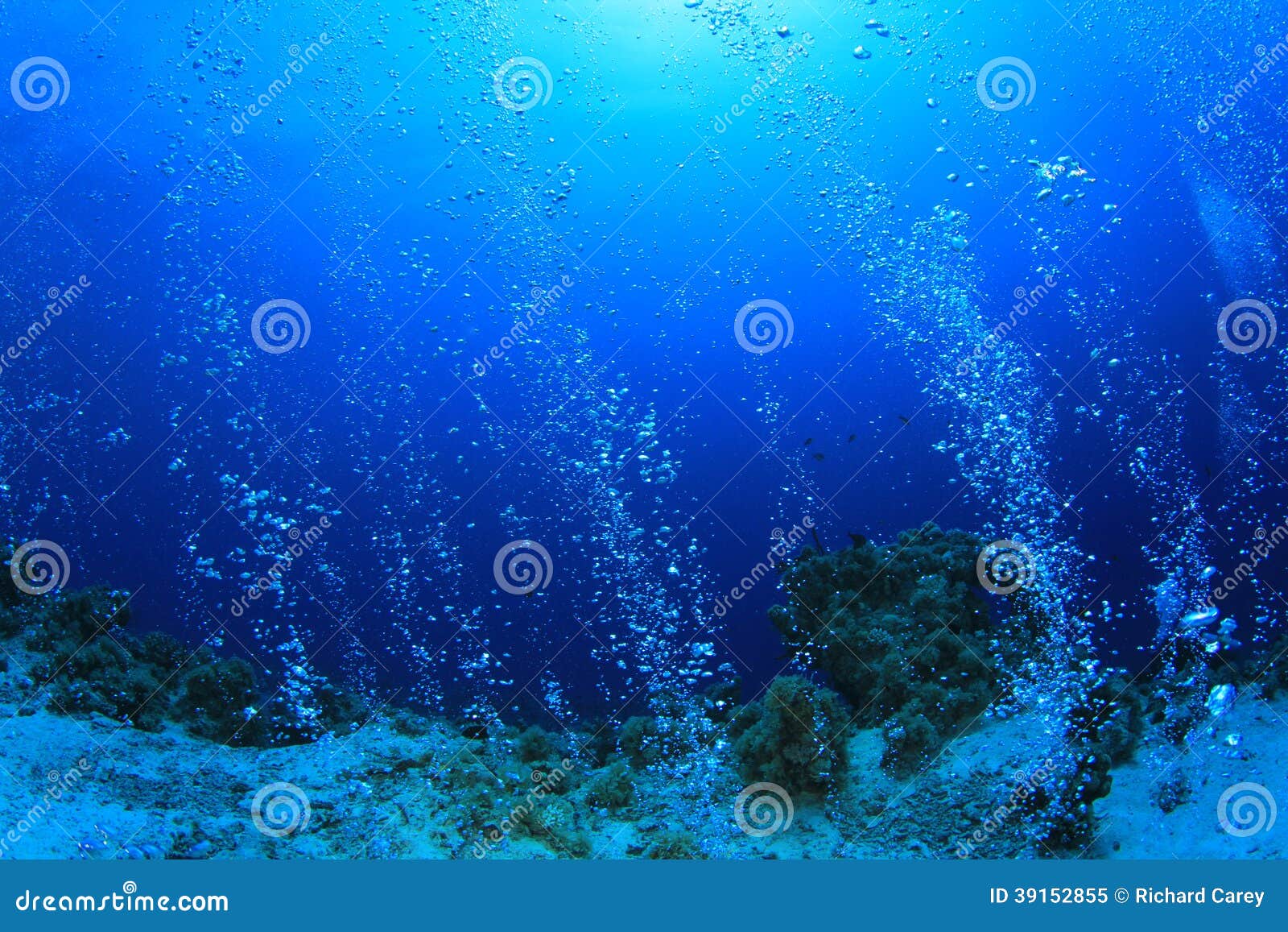 Underwater Bubbles stock image. Image of sunlight, blue - 39152855