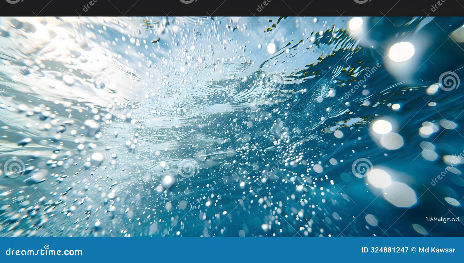 Underwater Bubbles and Light Rays Stock Illustration - Illustration of ...