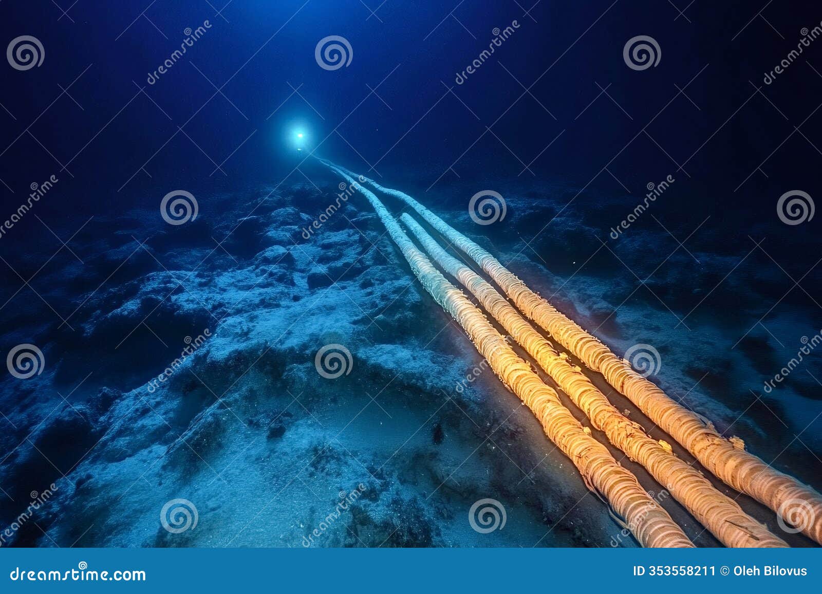 Underwater Cables, Ocean Floor Background Royalty-Free Stock ...