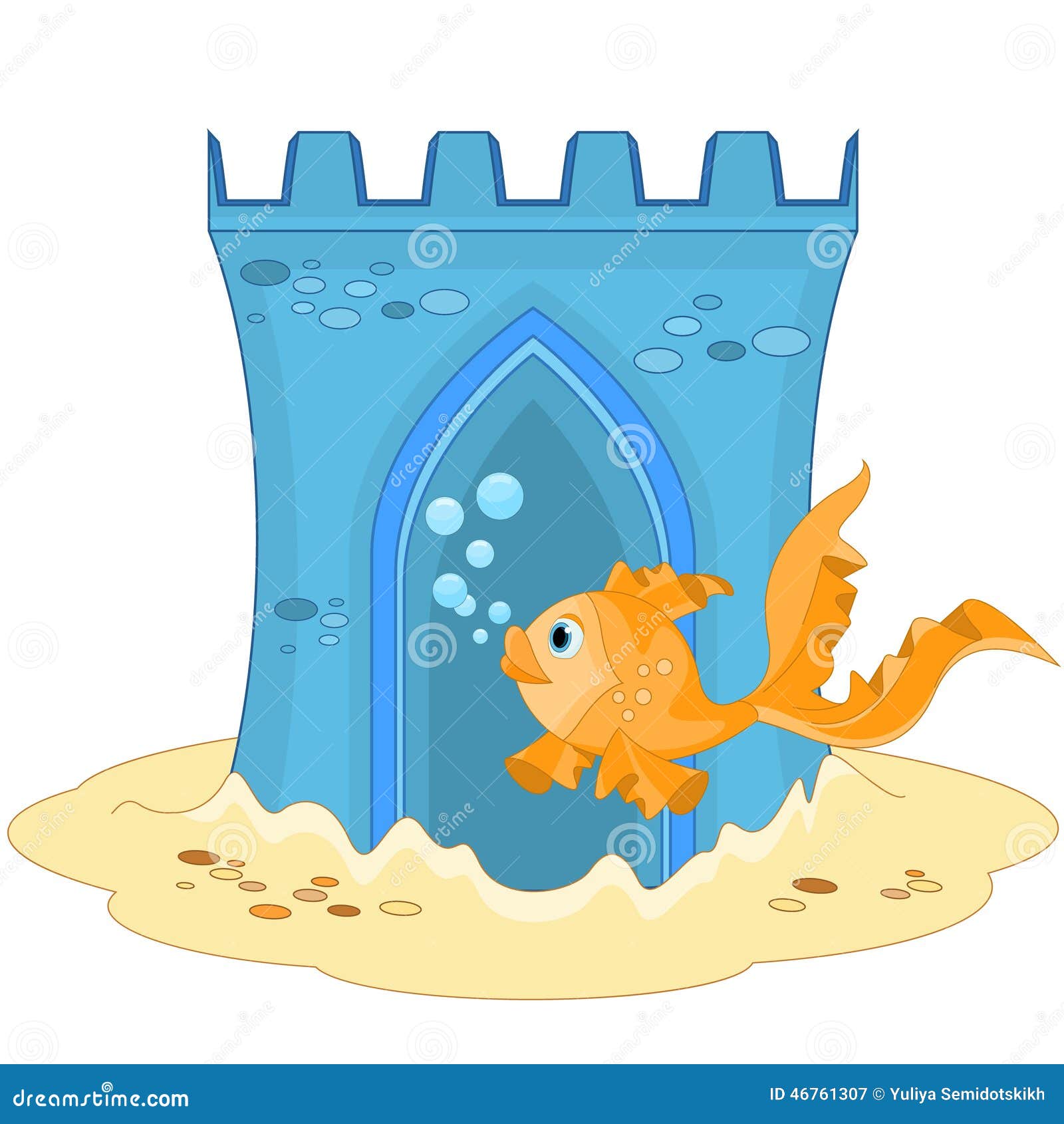 Underwater Castle Cartoon Vector | CartoonDealer.com #46761319