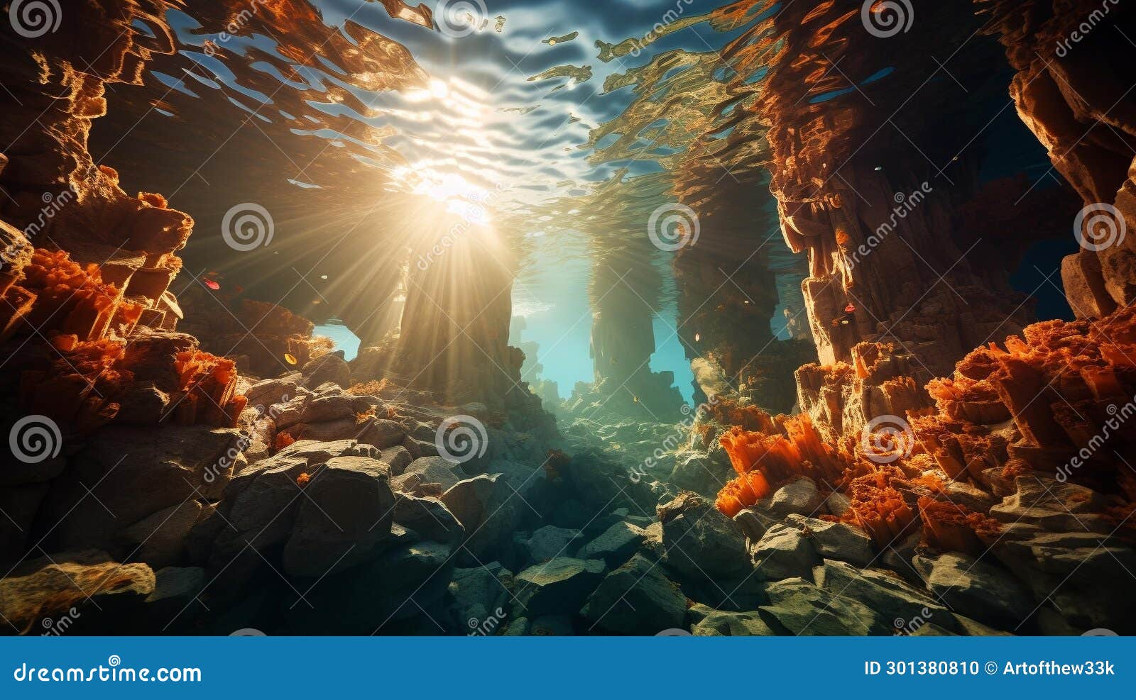 An Underwater Cave System Filled with Glowing Crystals and Mysterious ...