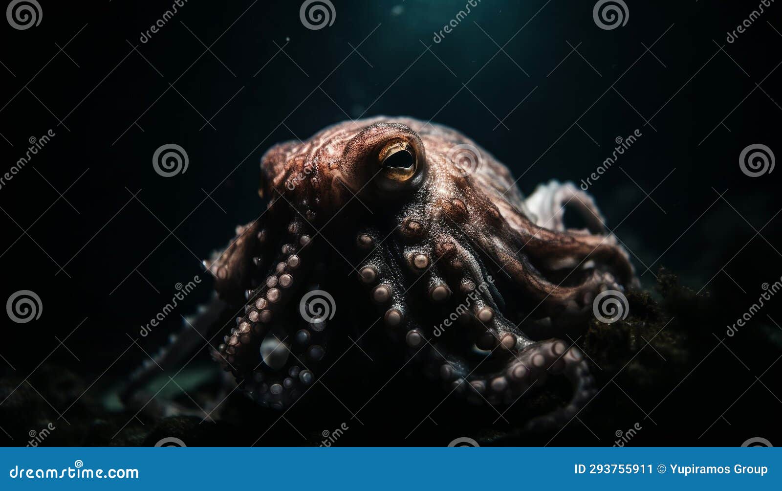 Underwater, Close Up of a Wet Octopus in the Tropical Sea Generated by ...