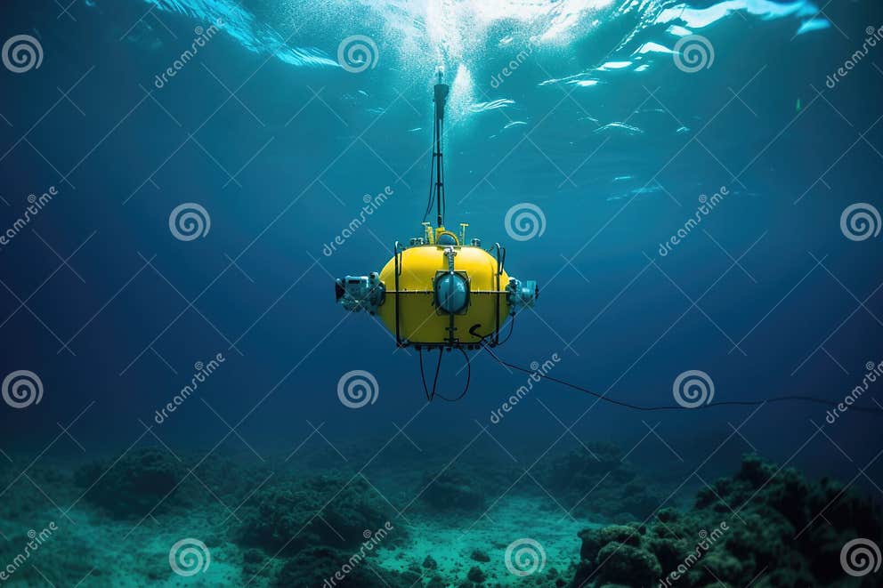 Underwater Communication Devices for Exploration Stock Illustration ...