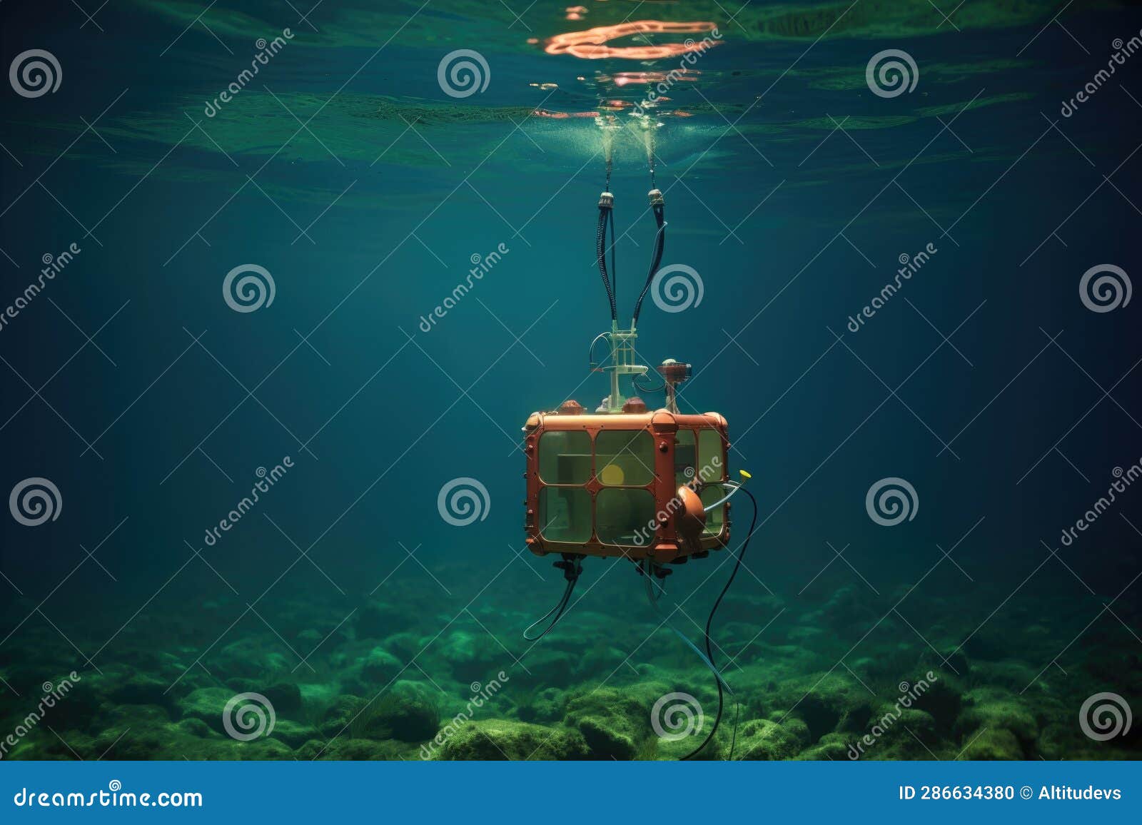 Underwater Communication Devices for Exploration Stock Illustration ...