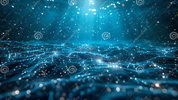 Underwater Communication Network Visualized with Light Beams Connecting ...