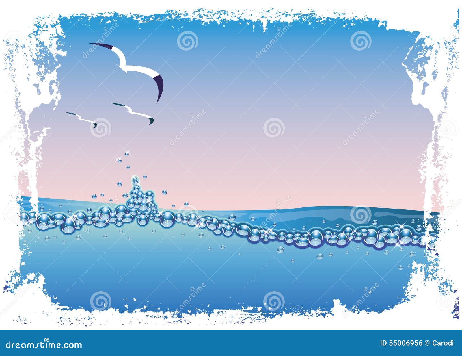 Underwater cover design stock vector. Illustration of gull - 55006956