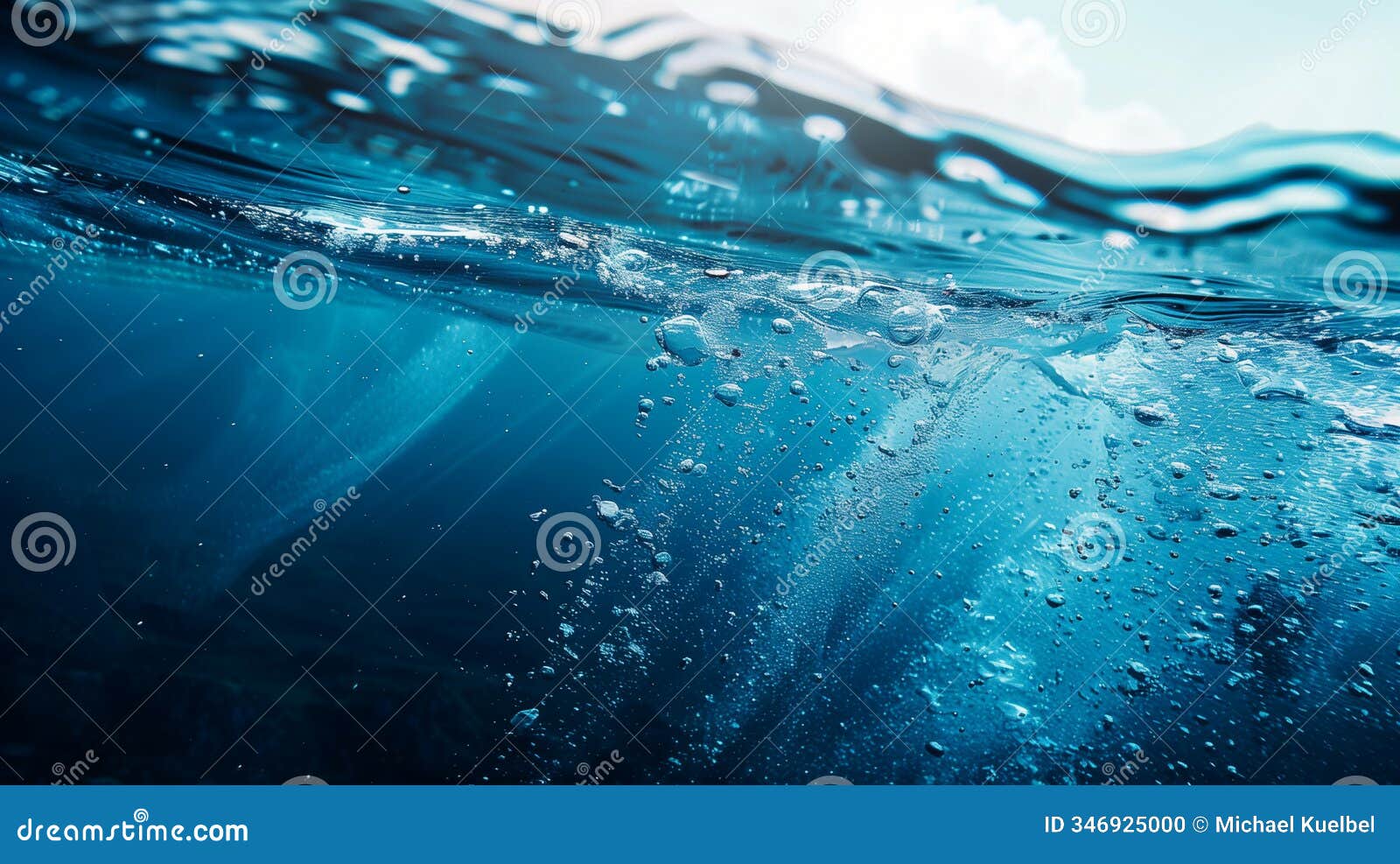 Underwater Current: Deep Blue Wave Dynamics Stock Photo - Image of ...