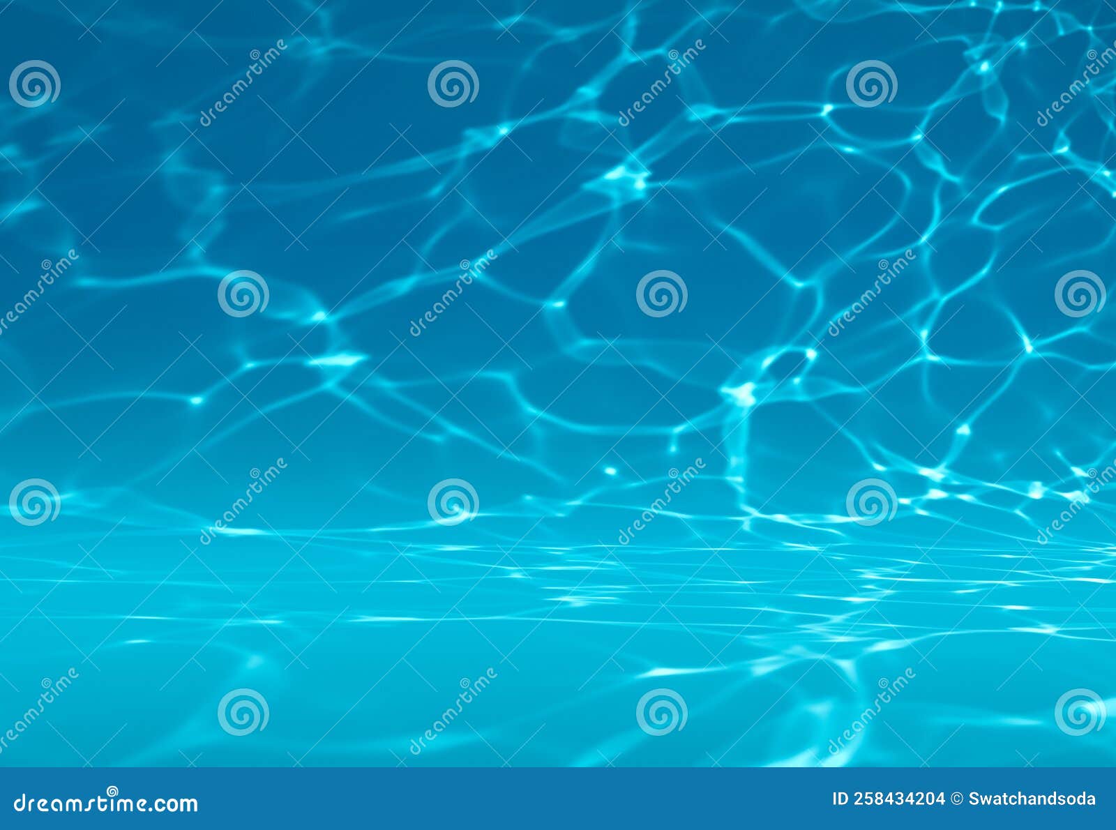 Underwater 3D Rendered Blue Pool Reflection Background Stock ...