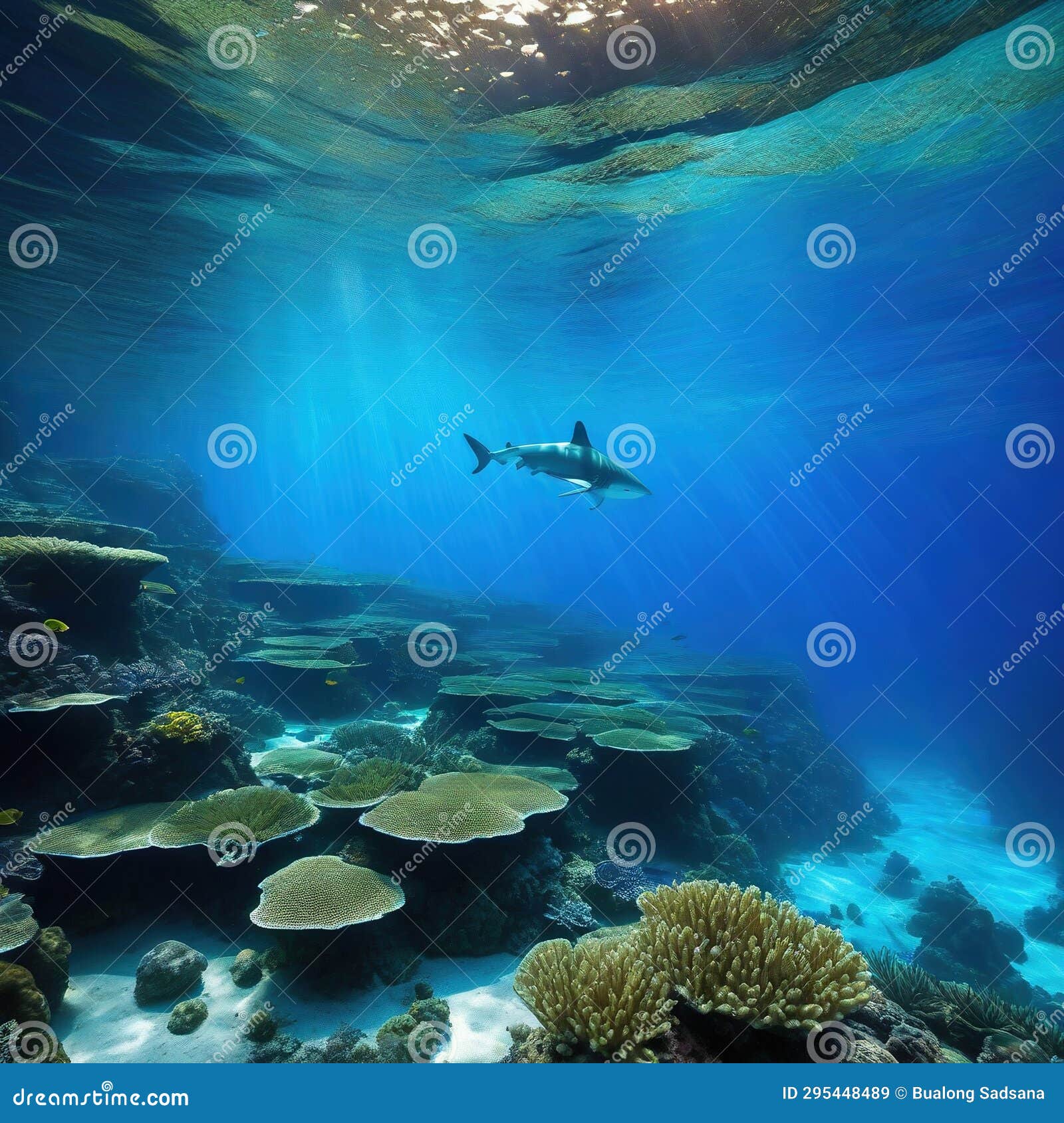 Underwater at the Depth of the Underwater Gorges and Lots of Underwater ...