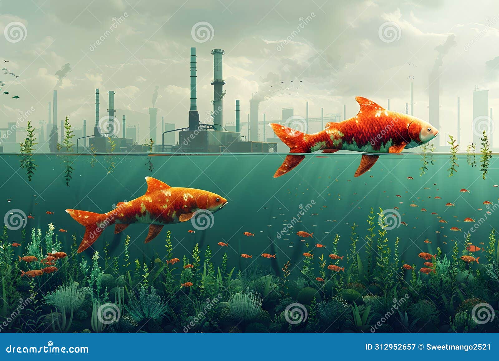 Underwater Ecosystem Facing Industrial Pollution:a Surreal ...