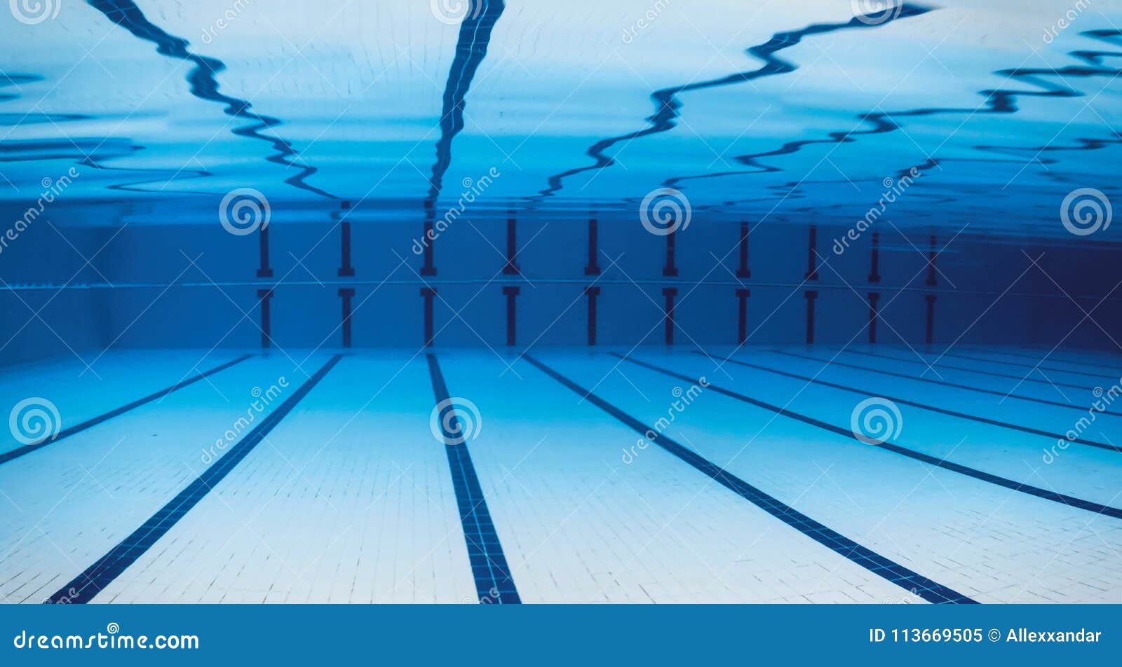 Underwater Empty Swimming Pool. Stock Image - Image of competition ...