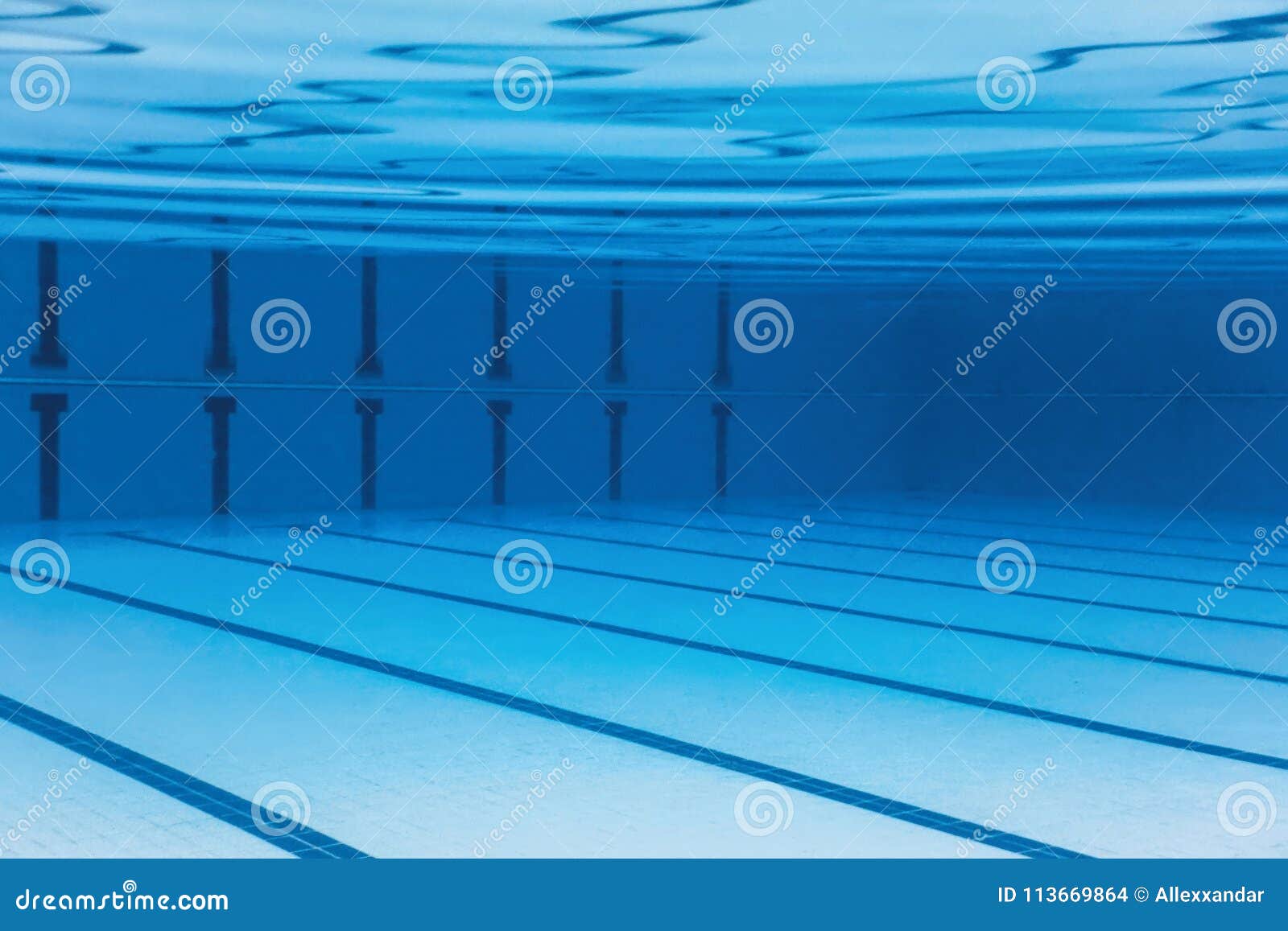 Underwater Empty Swimming Pool. Stock Photo - Image of competition ...