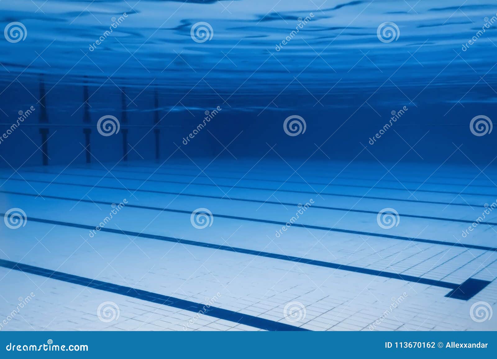 Underwater Empty Swimming Pool. Stock Photo - Image of deep, refreshing ...
