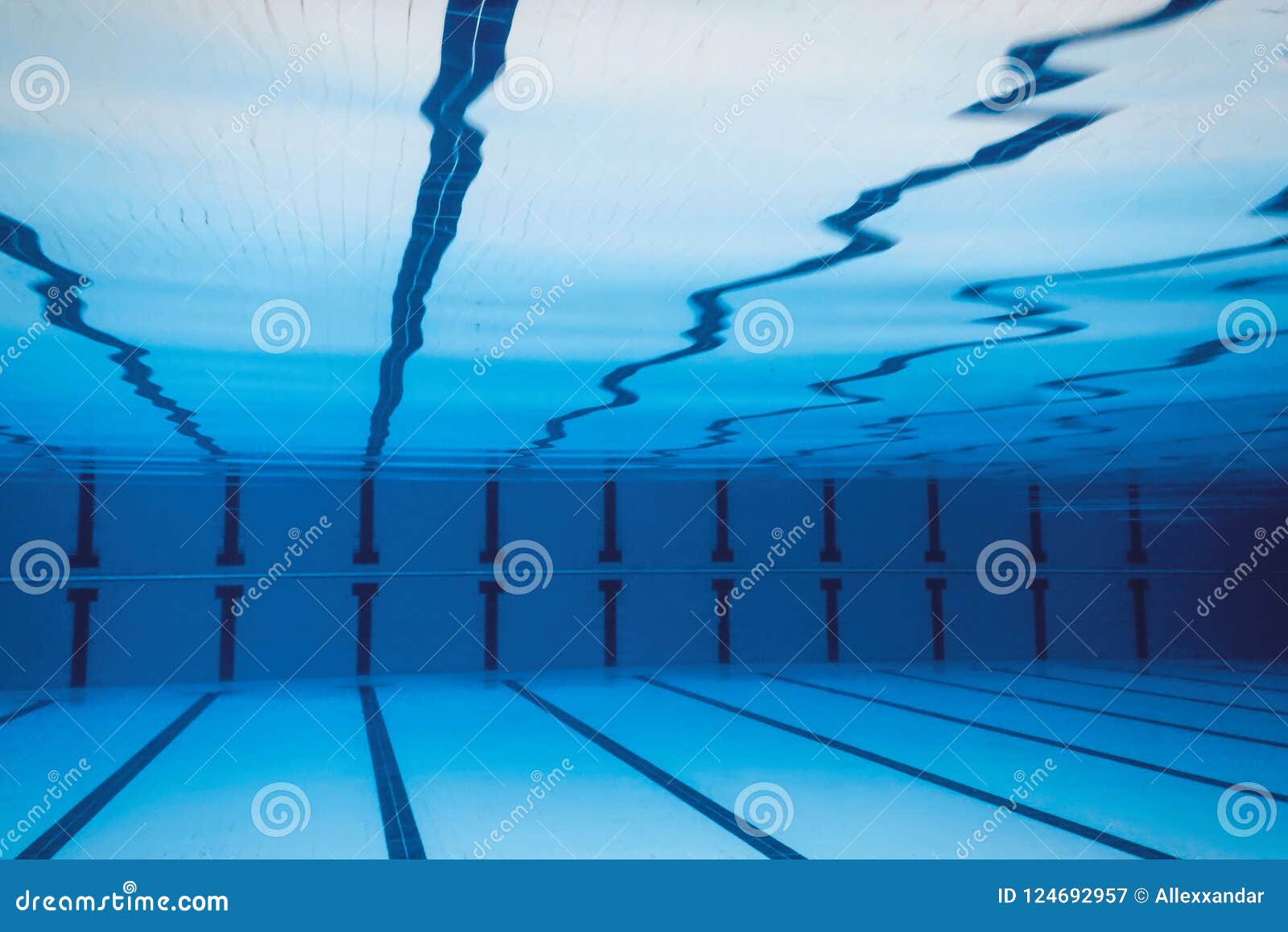 Underwater Empty Swimming Pool. Stock Image - Image of bright ...