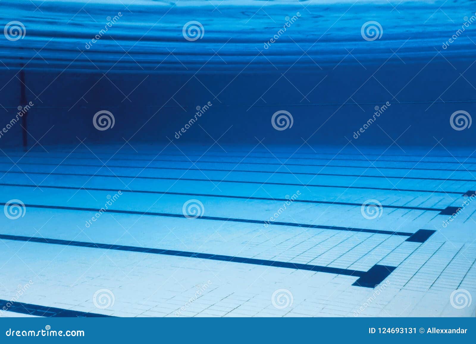 Underwater Empty Swimming Pool. Stock Image - Image of competition ...