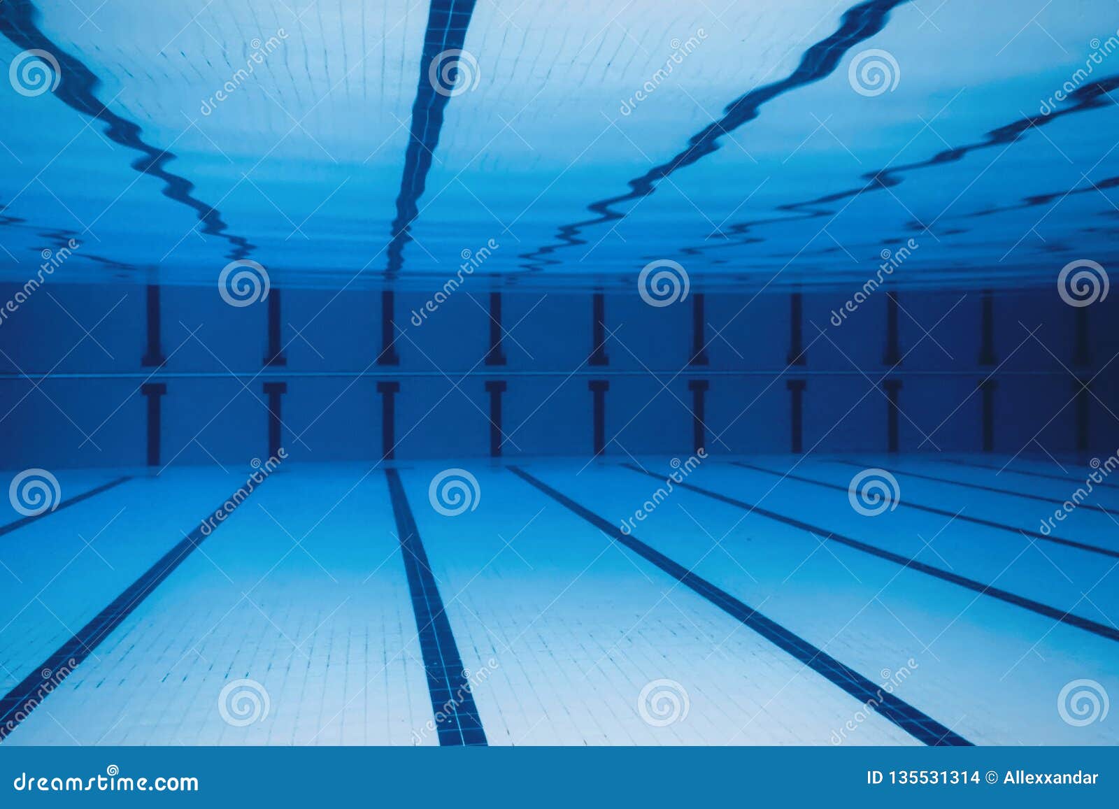 Underwater Empty Swimming Pool Stock Photo - Image of abstract ...