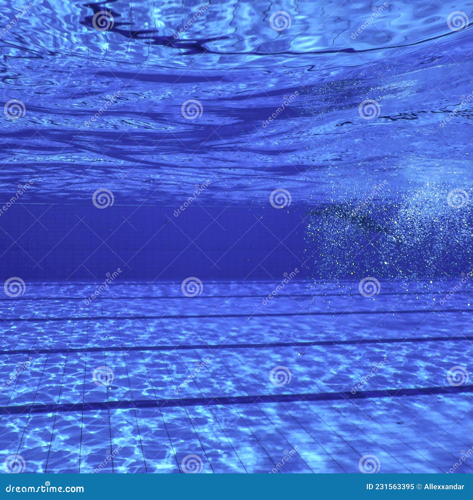 Underwater Empty Swimming Pool Background Stock Image - Image of ...