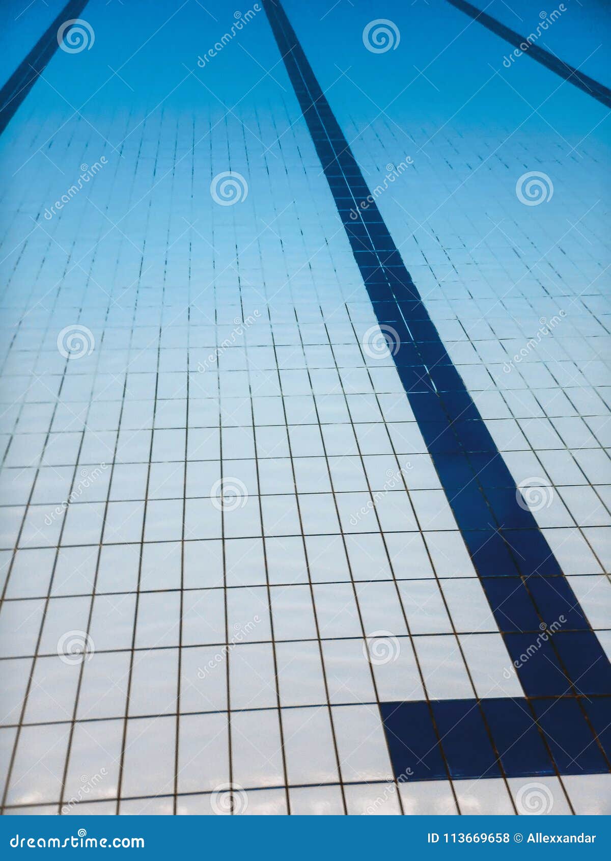 Underwater Empty Swimming Pool. Stock Photo - Image of horizontal, race ...