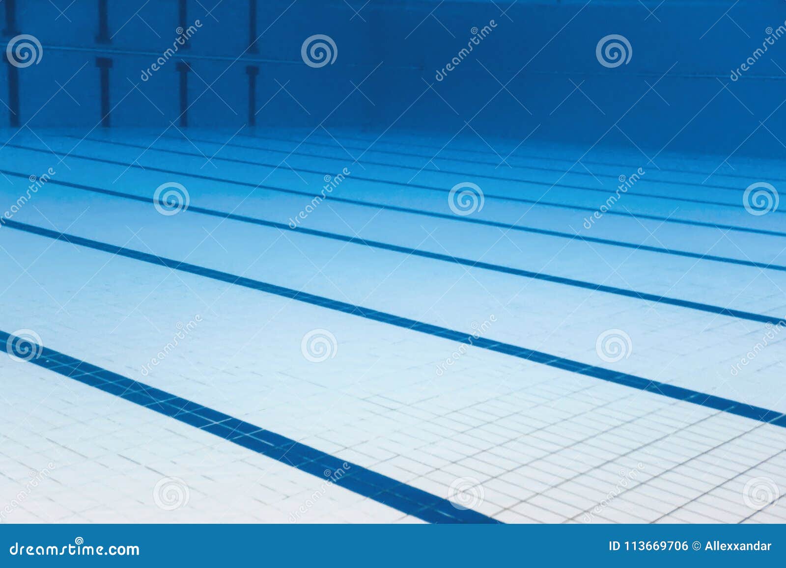 Underwater Empty Swimming Pool. Stock Photo - Image of active, clean ...