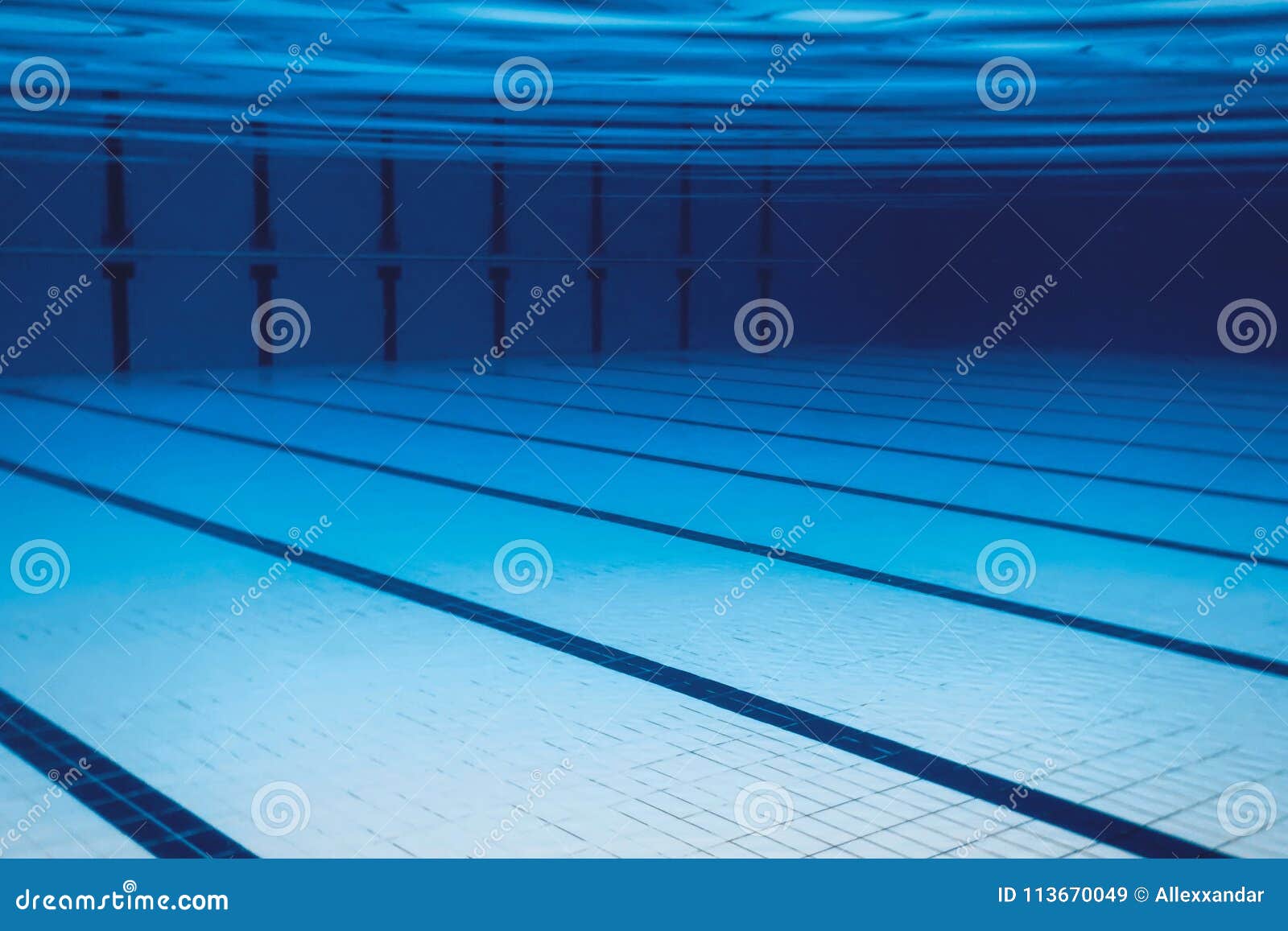 Underwater Empty Swimming Pool. Stock Image - Image of sport, active ...