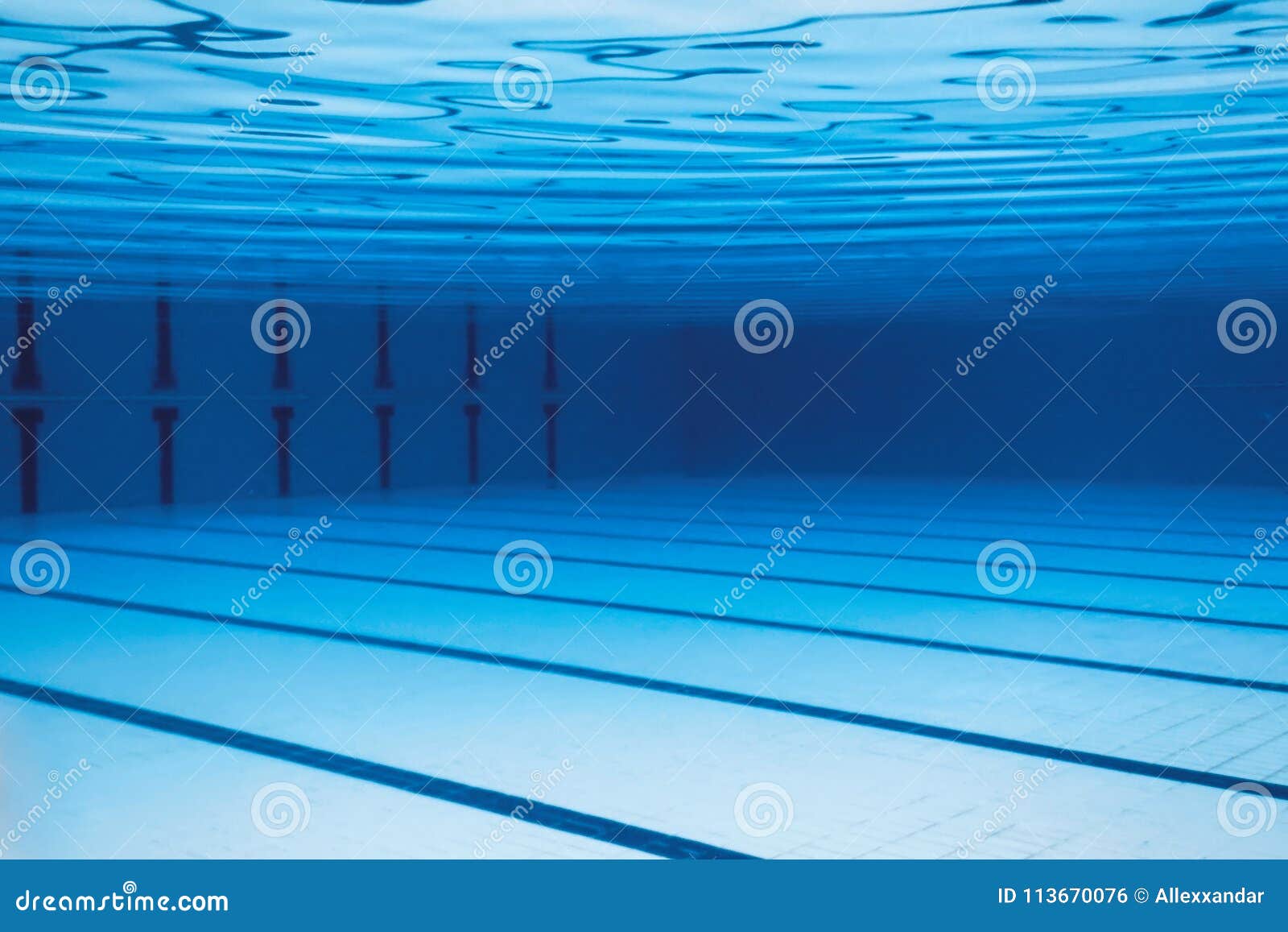 Underwater Empty Swimming Pool. Stock Photo - Image of competition ...