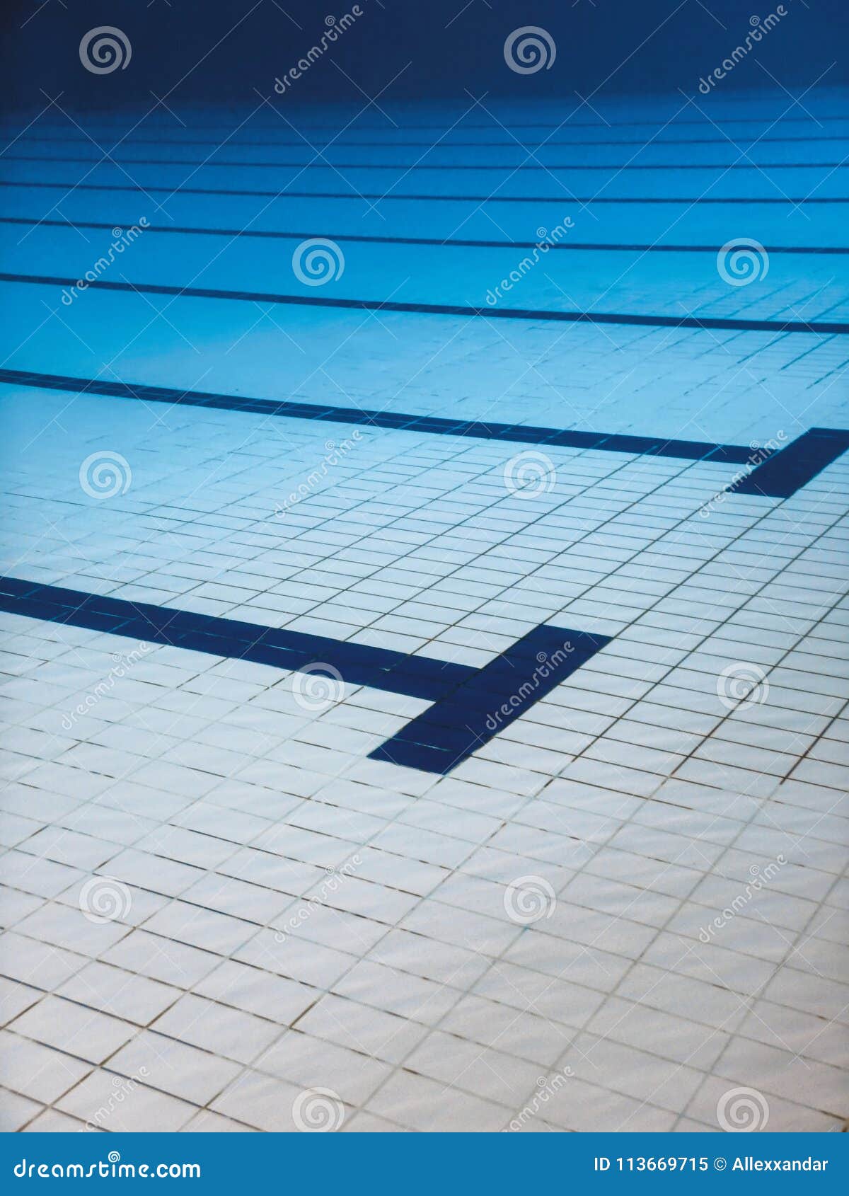 Underwater Empty Swimming Pool. Stock Image - Image of surface ...