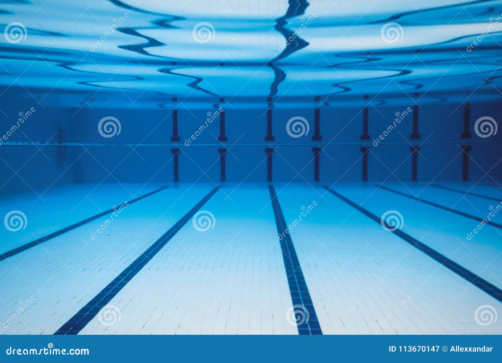 Underwater Empty Swimming Pool. Stock Image - Image of lines, sport ...