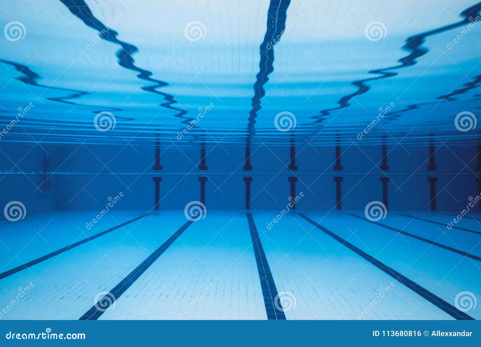 Underwater Empty Swimming Pool. Stock Photo - Image of lifestyle ...