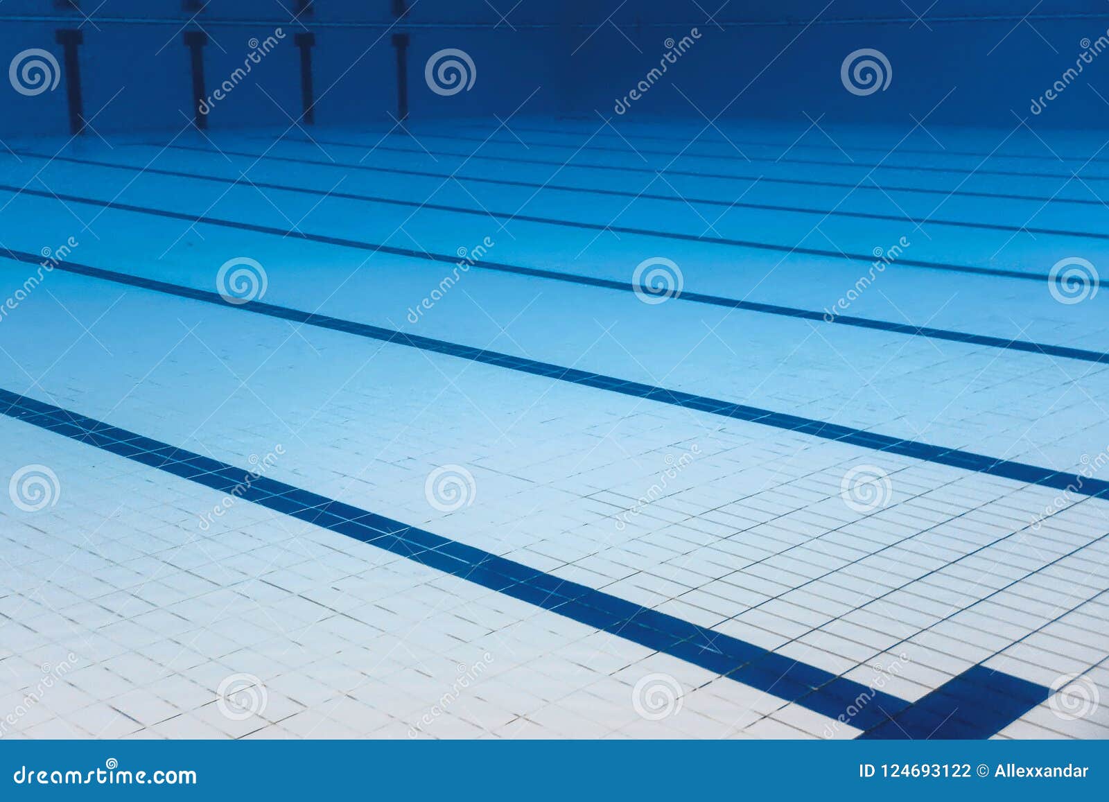 Underwater Empty Swimming Pool. Stock Photo - Image of healthy, deep ...