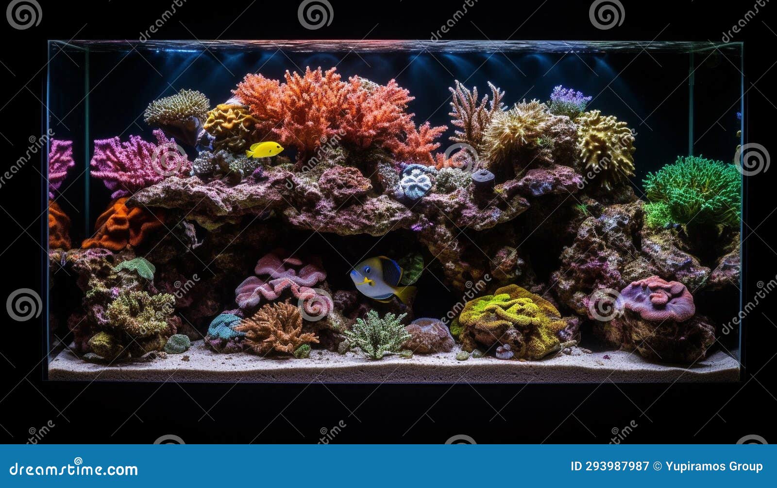 Underwater Fish Reef, Nature Beauty in Multi Colored Fish Tank ...