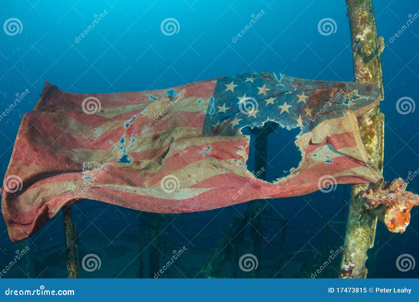 Underwater Flag stock image. Image of stars, blue, freedom - 17473815