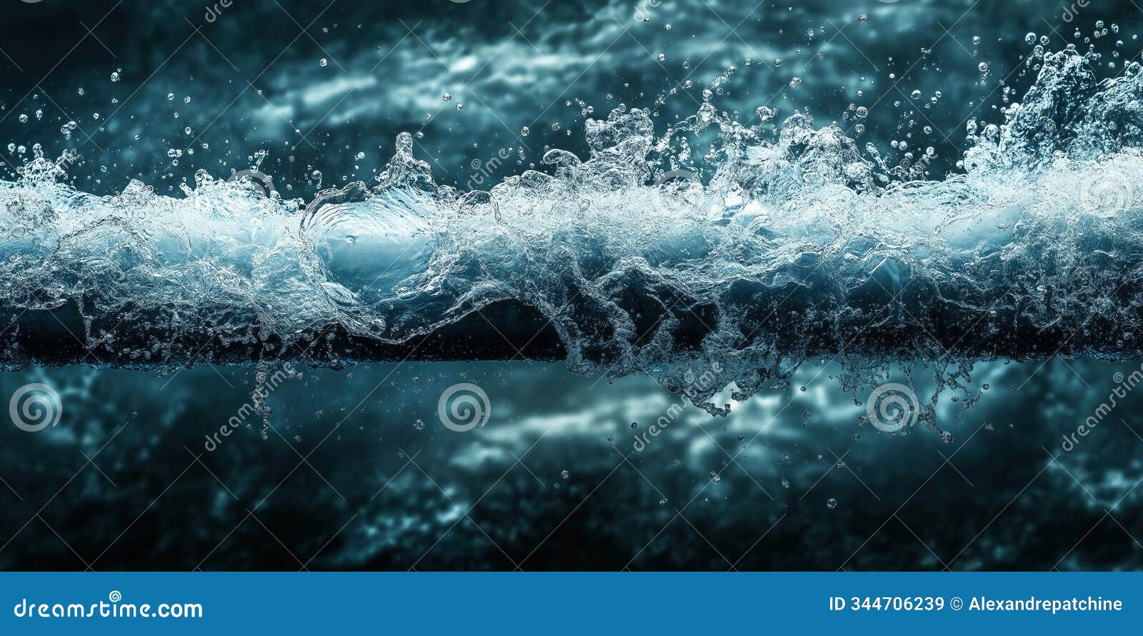 Underwater Gas Pipe Exploding, Causing Water Splashes and Environmental ...