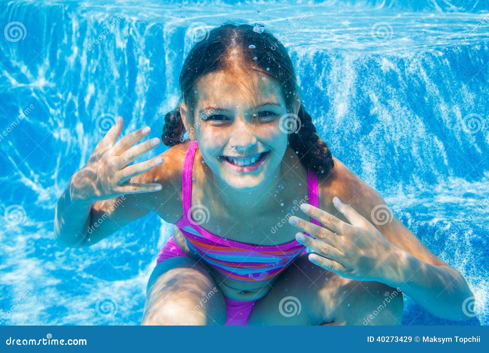 Underwater Girl Stock Image Image Of Pool Leisure Goggles 40273429