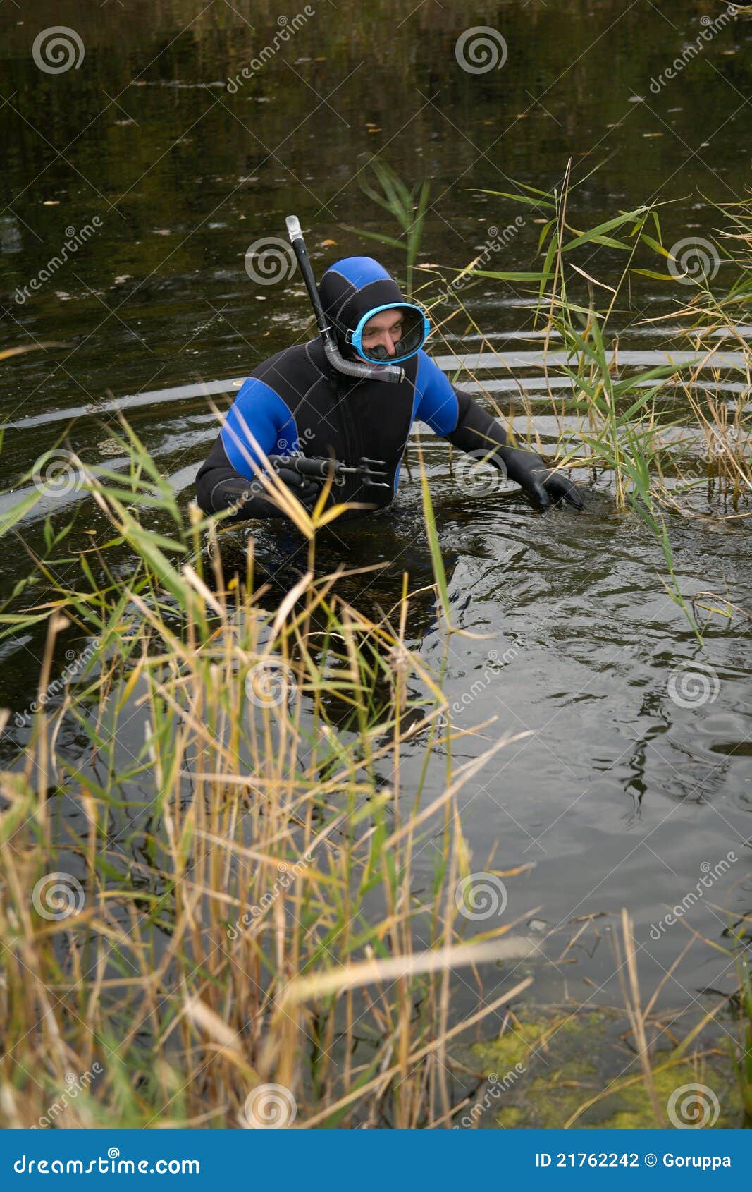 Underwater hunter stock photo. Image of fisherman, adventure - 21762242
