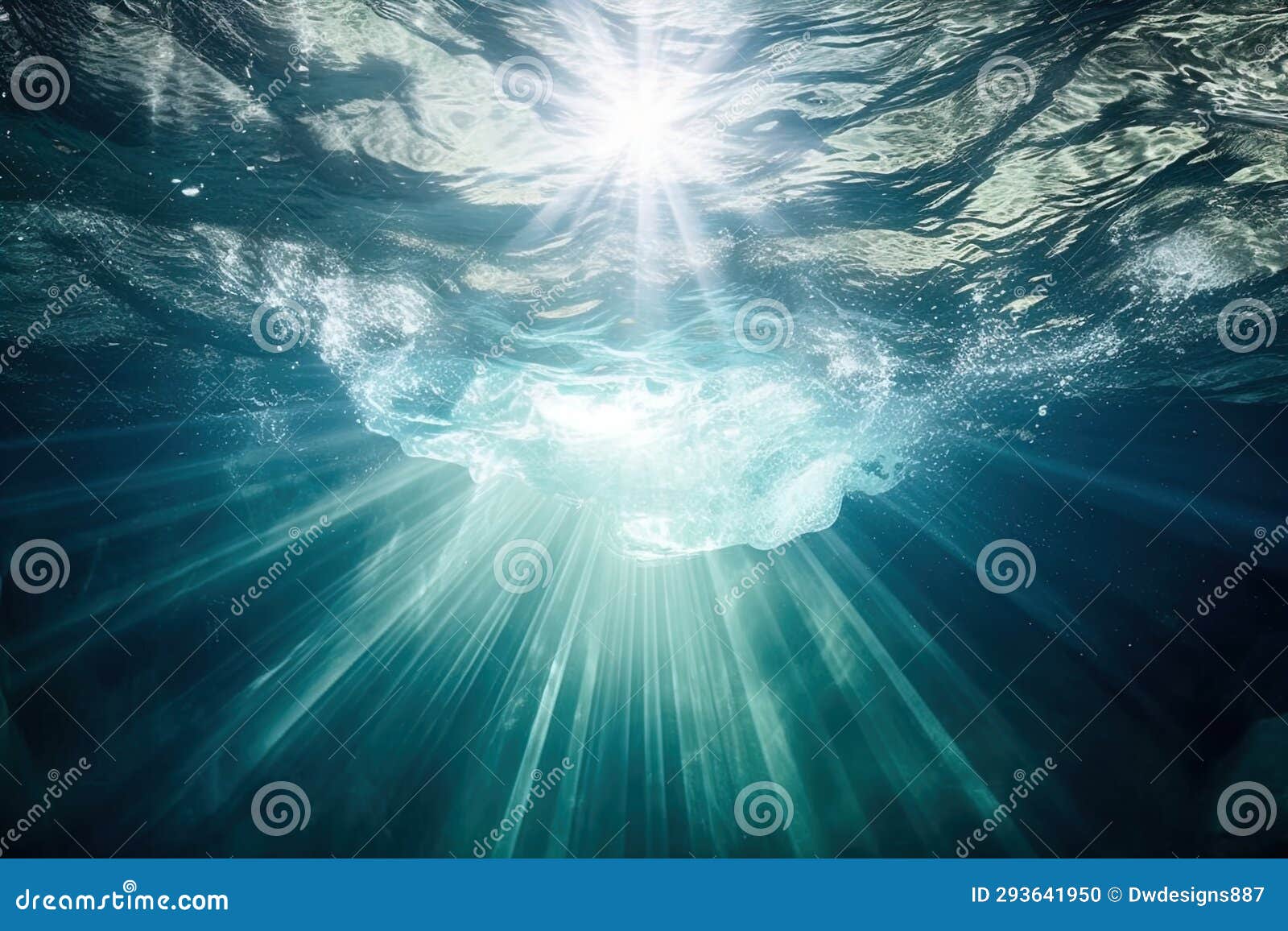 An Underwater Image with Lays of Light Breaking through. Stock ...