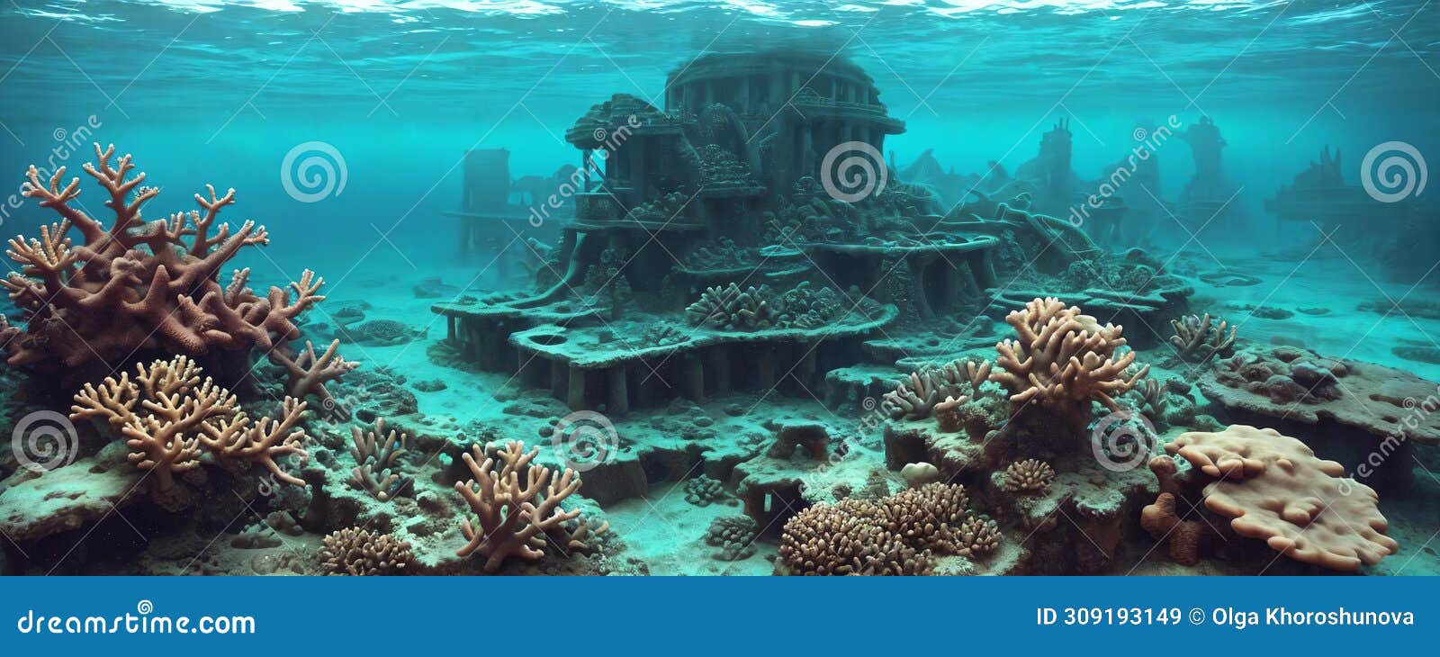 An Underwater Kingdom With Coral Reefs, Sunken Ships, And Colorful Fish ...