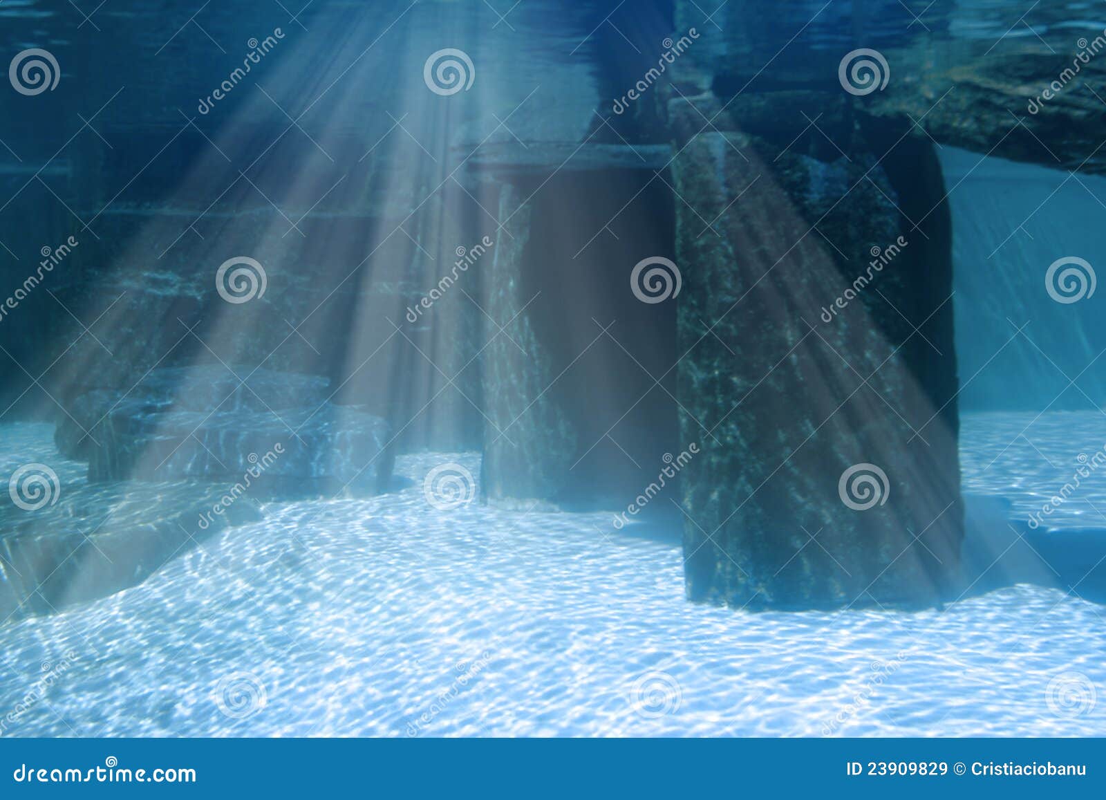 Underwater Landscape with Rocks Stock Image - Image of background ...