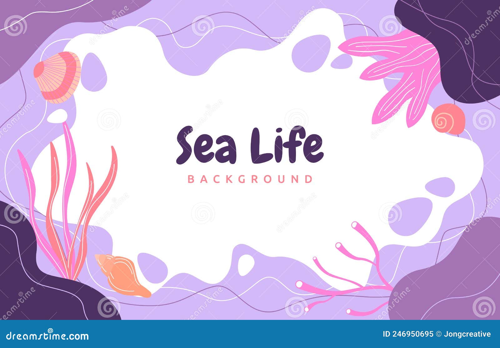 Underwater Life Sea Ocean Beach Abstract Wave Background Stock Vector ...