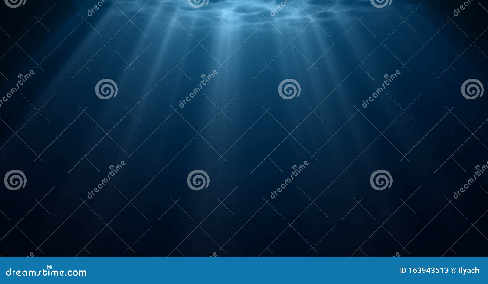 Underwater Light, Sun Light Shine Under Water With Ripples On Surface ...