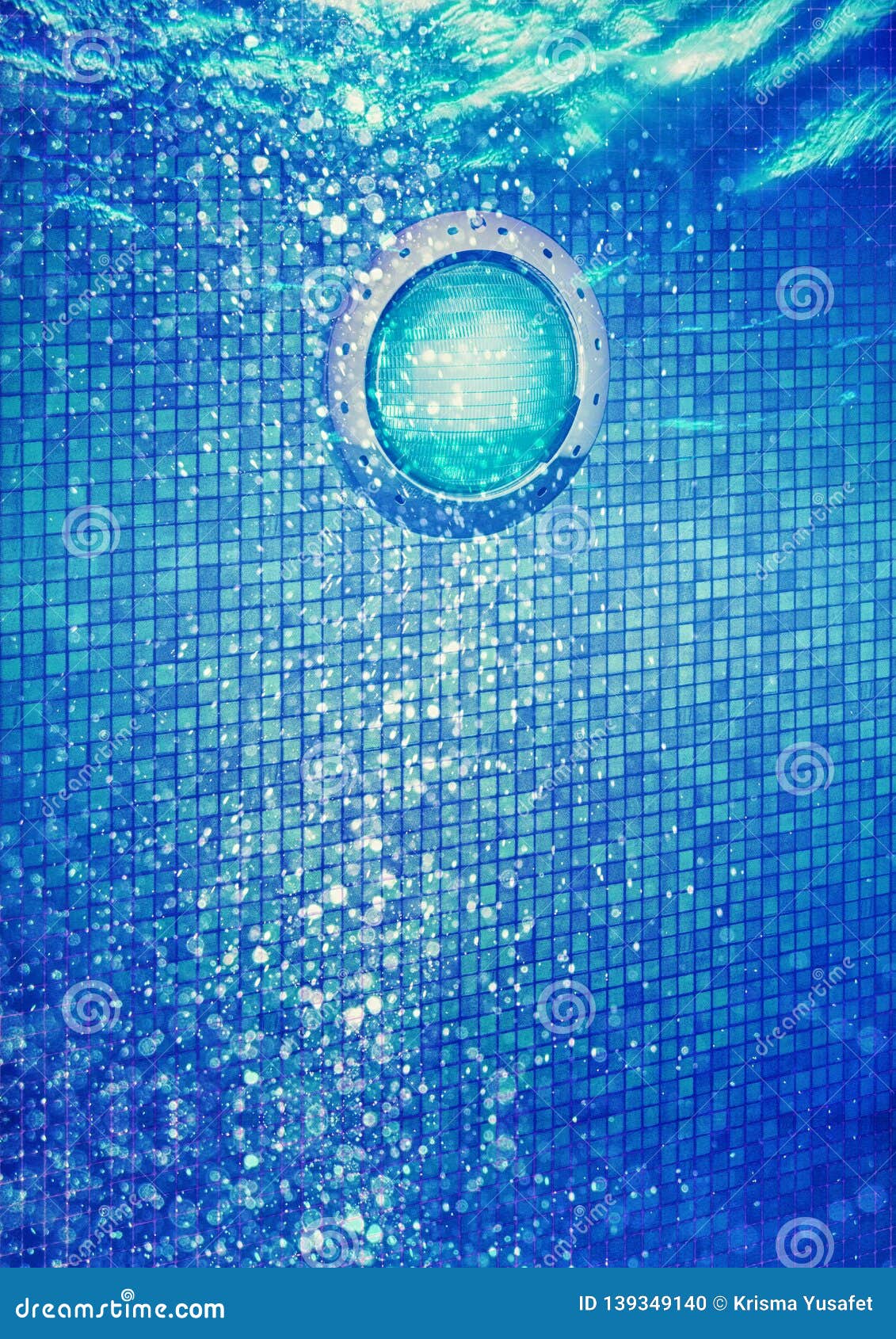 Underwater Lighting for Swimming Pools Using LED Light Stock Photo ...