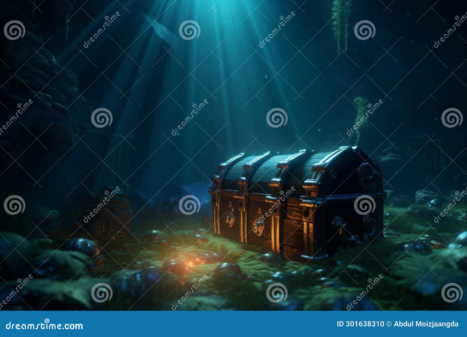 Underwater Magic: Split View Of Sunlit Sea And Vibrant Underwater Scene ...