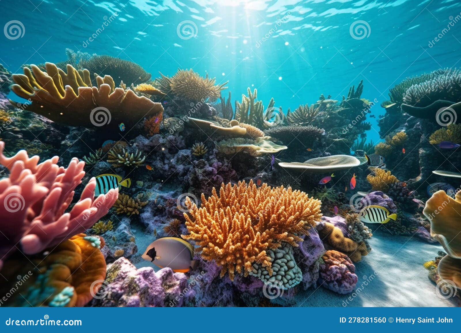 Underwater Marvels - Exploring the Depths of Ocean Life Stock ...